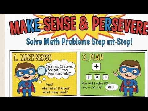 Make Sense & Persevere: Solve Math Problems Step-by-Step | Grade 3 Math ...