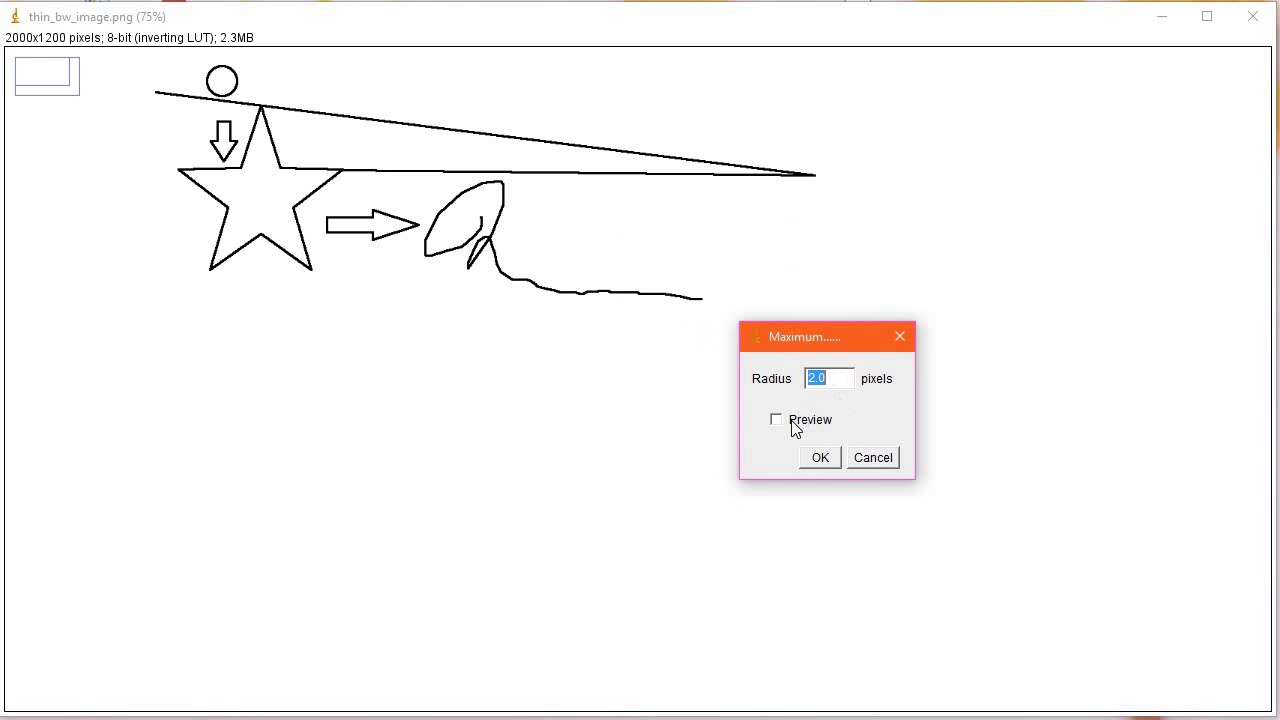 Thicken Black & White image lines with ImageJ (free method) - YouTube