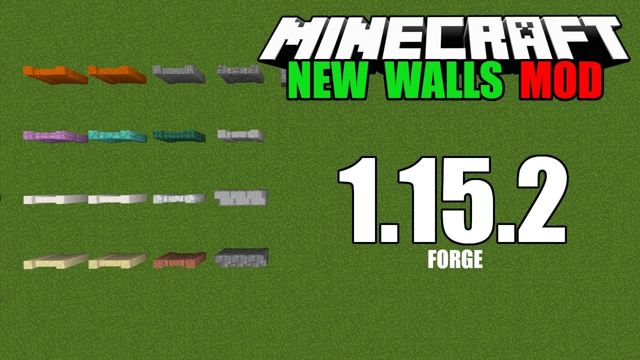 NEW WALLS MOD - MINECRAFT 1.15.2 (MOD SHOWCASE) - YouTube