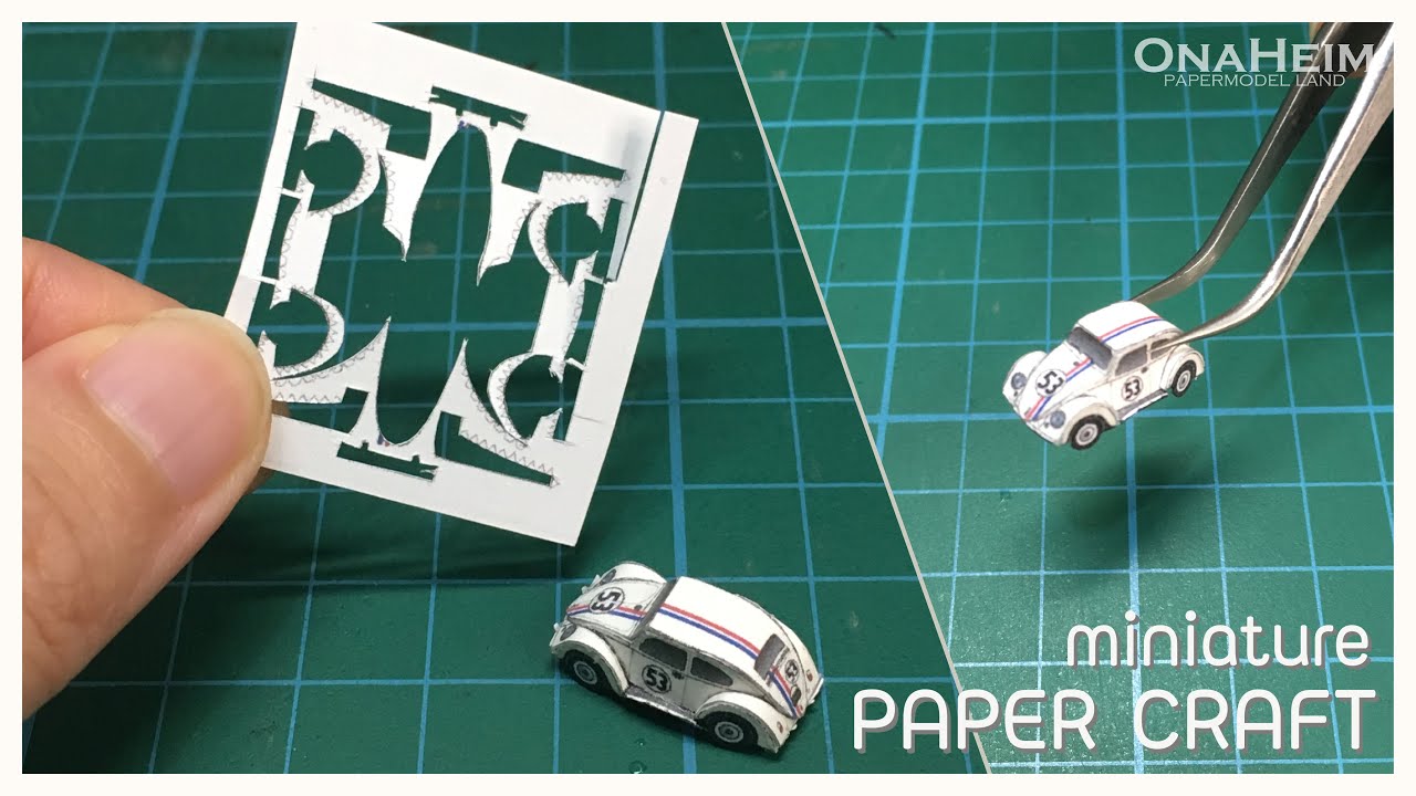 Papercraft Beetle Side View