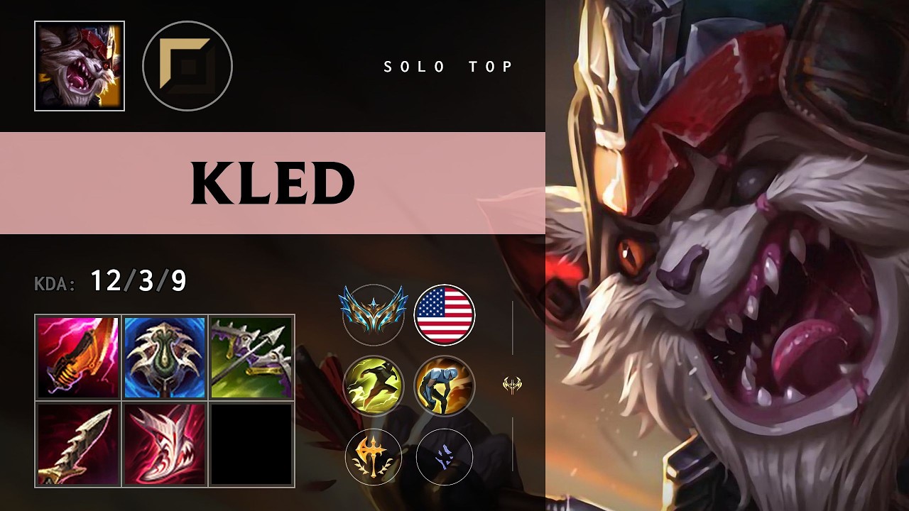 Kled Top vs Fiora - NA Challenger Patch 26.12 - YouTube