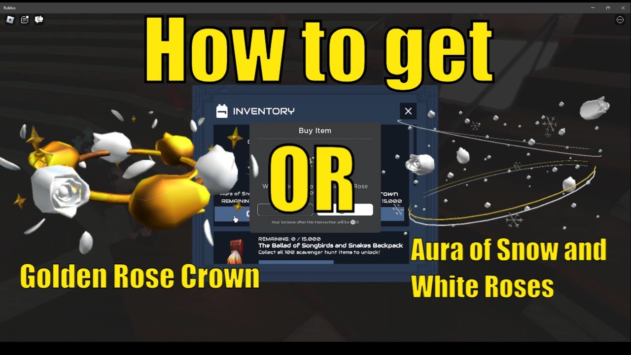 QUARTER 1 | How to get Golden Rose Crown or Snow and White Roses Aura ...