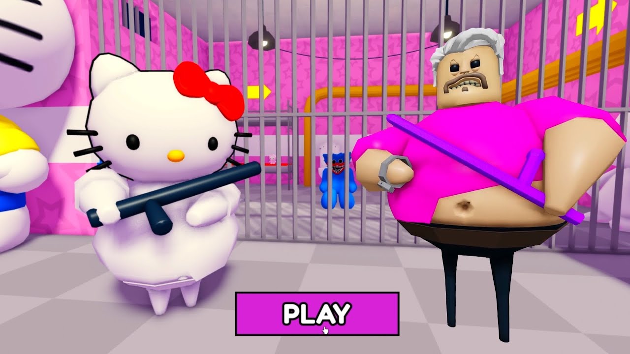 HELLO KITTY BARRY'S PRISON RUN! Walkthrough FULL GAME #roblox #obby ...