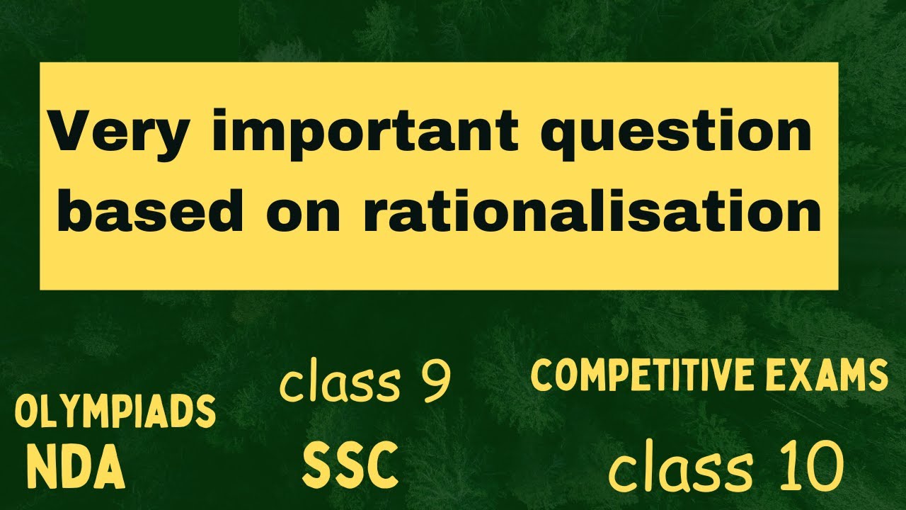 Rationalization | class 9 | Class 10 | Olympiad question |competitive ...