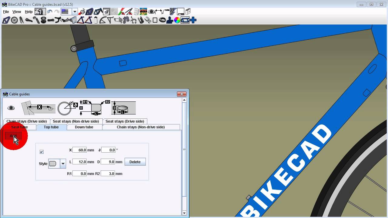 Modeling Cable Guides in BikeCAD - YouTube