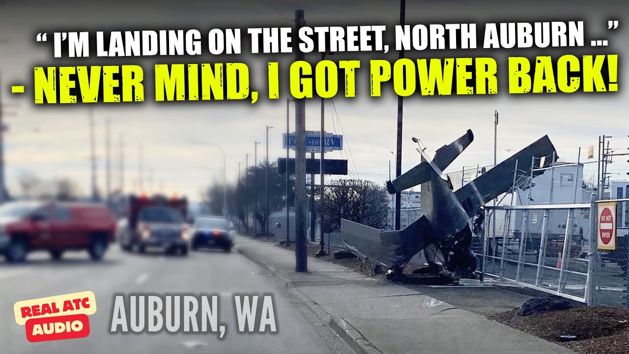 Aircraft crashes into a chain-link fence off the side of the road ...