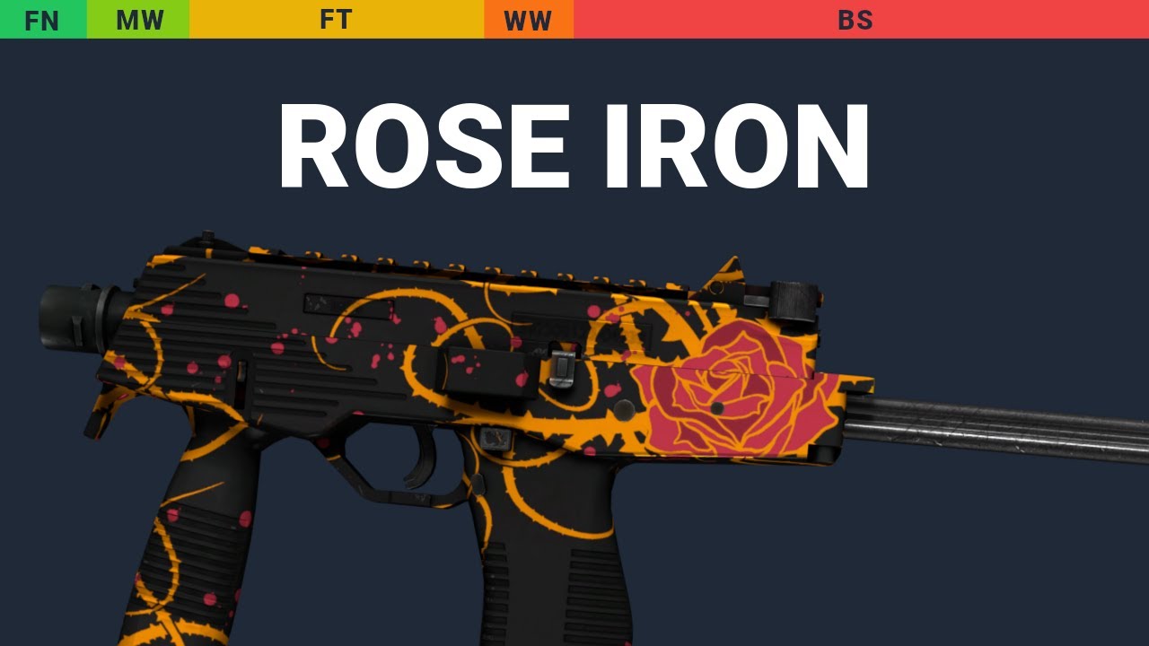 MP9 Rose Iron - Skin Float And Wear Preview - YouTube