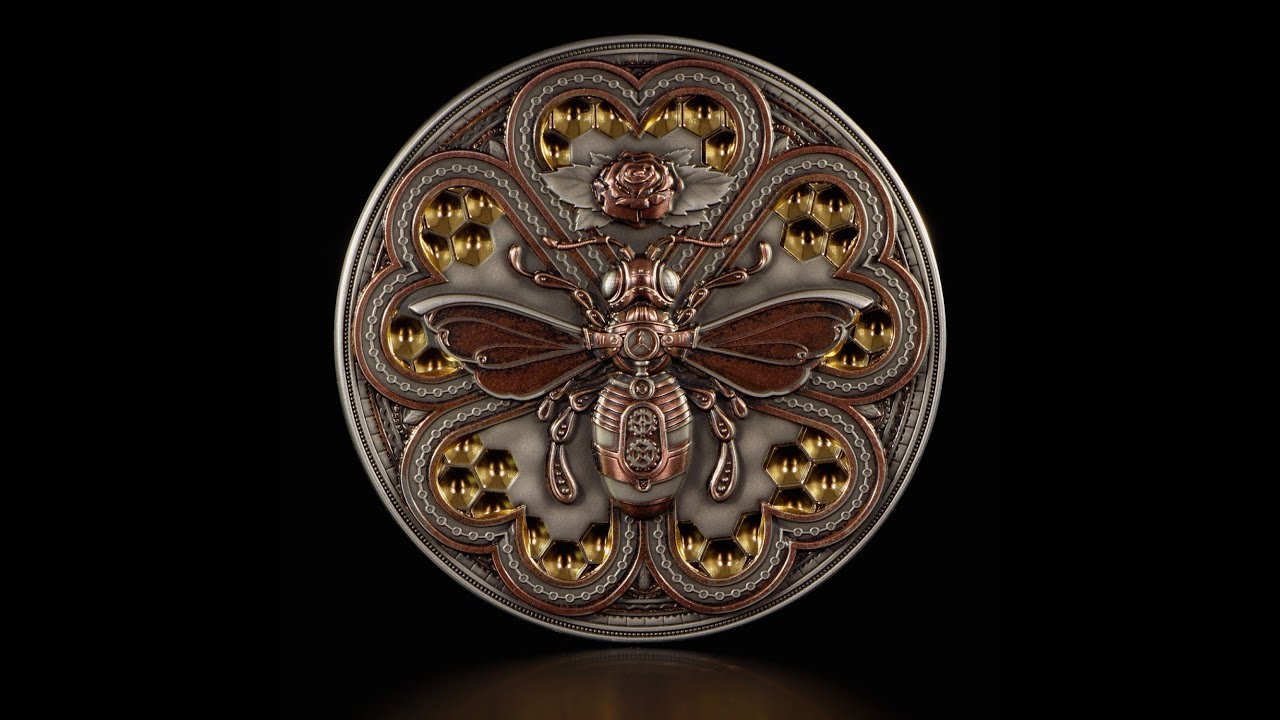 5 Dollars silver coin Metal Bee by Lithuanian Mint - YouTube