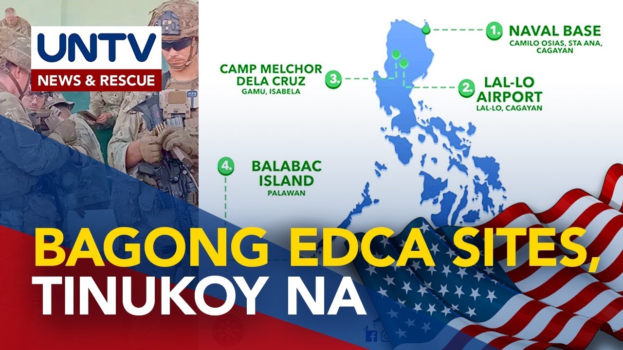 Pagtatayuan ng 4 dagdag na EDCA sites, tinukoy na ng Malacañang - YouTube