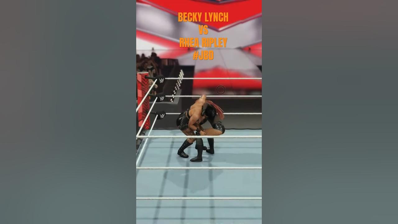 Becky Lynch confronts Rhea Ripley RAW #wwe2k24 #beckylynch #rhearipley #raw #jbd - YouTube