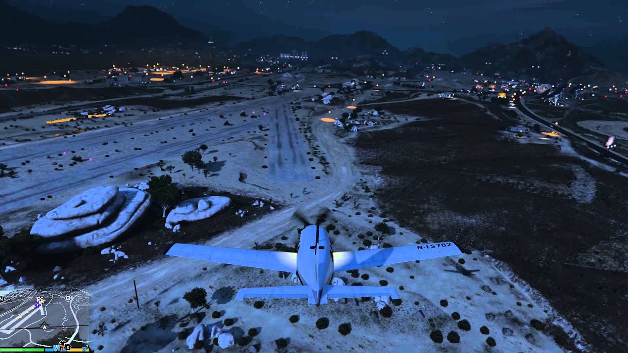 Exploring the map of Grand Theft Auto V with a plane! GREAT VIEWS ...