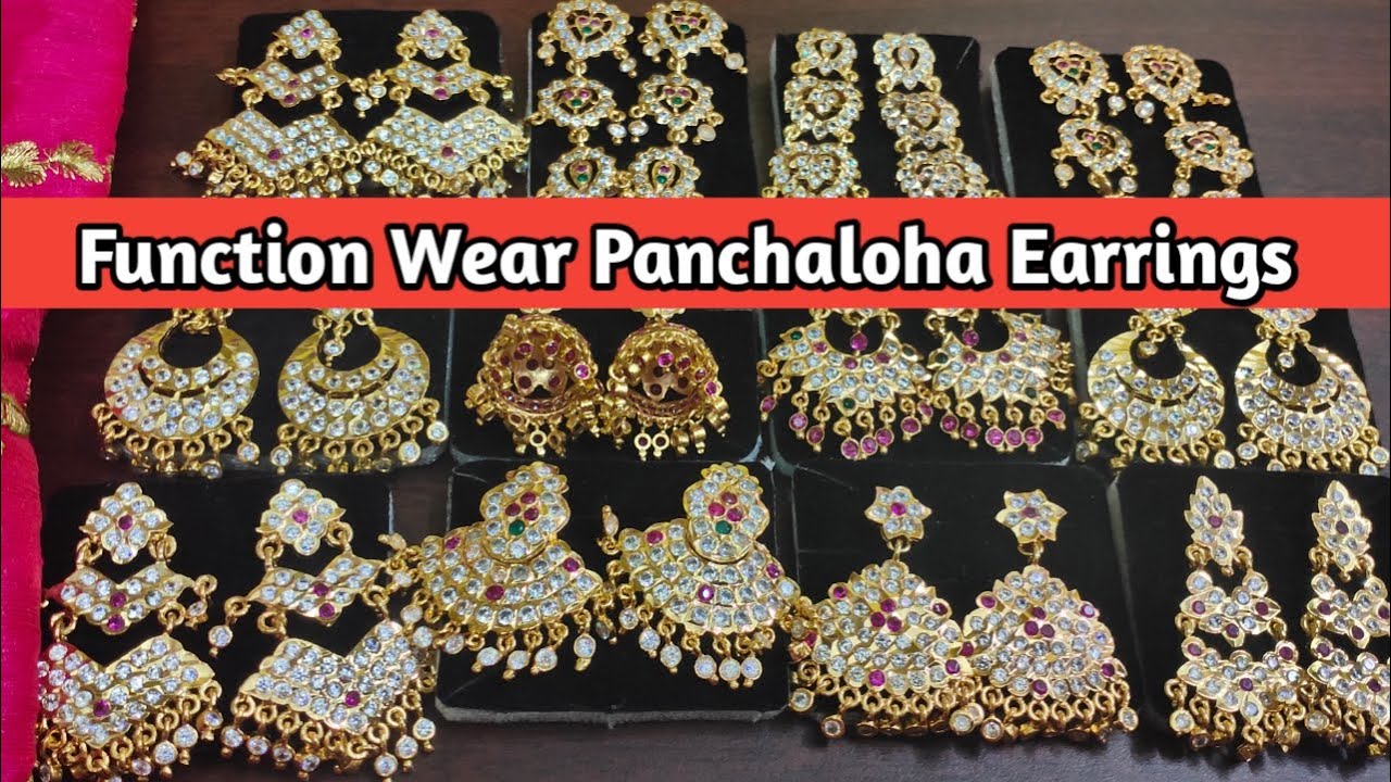 Function wear panchaloha earrings collections/Gold look alike impon or ...