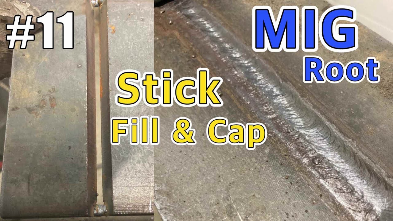 1G PLATE | MIG Root Stick Fill & Cap/미그+아크용접 - YouTube