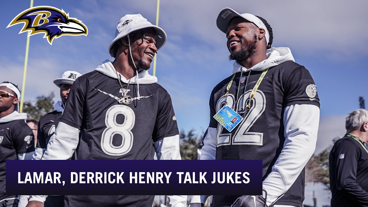 Lamar Jackson Explains His Juke Moves to Derrick Henry | Baltimore ...