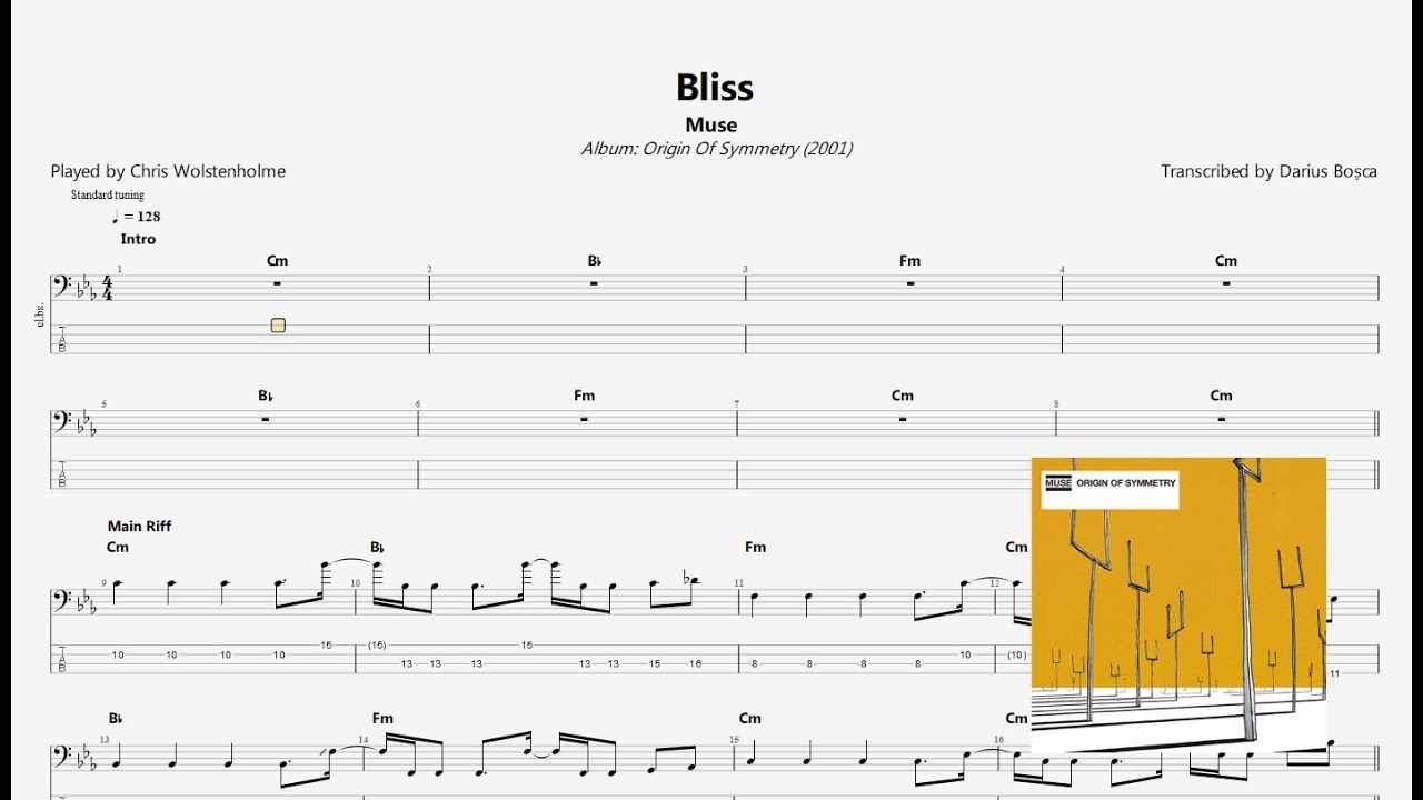 Muse - Bliss // Bass Tab - YouTube