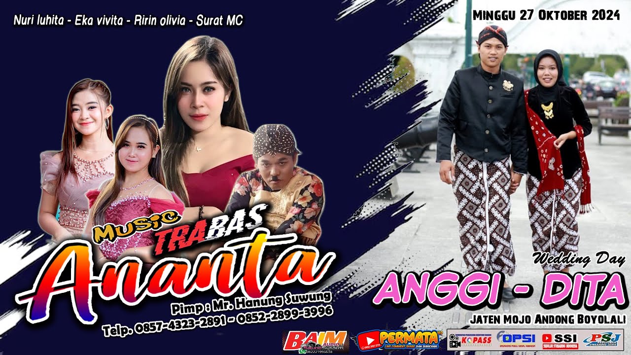🔴#live - ANANTA Music || Wedding Day "ANGGI & DITA" Jaten 27/10/24 || PERMATA HD B2 || BAIM ...