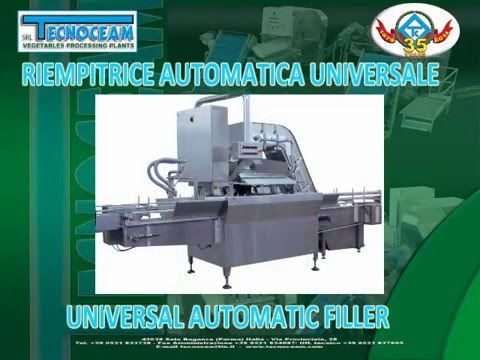TECNOCEAM UNIVERSAL AUTOMATIC FILLER FOR VEGETABLES - YouTube
