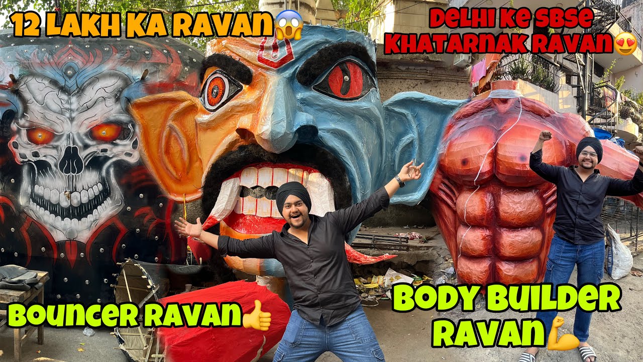Delhi most dangerous Ravan🔥|| Ravan 2024 || Ravan making 2024 || 3D ...