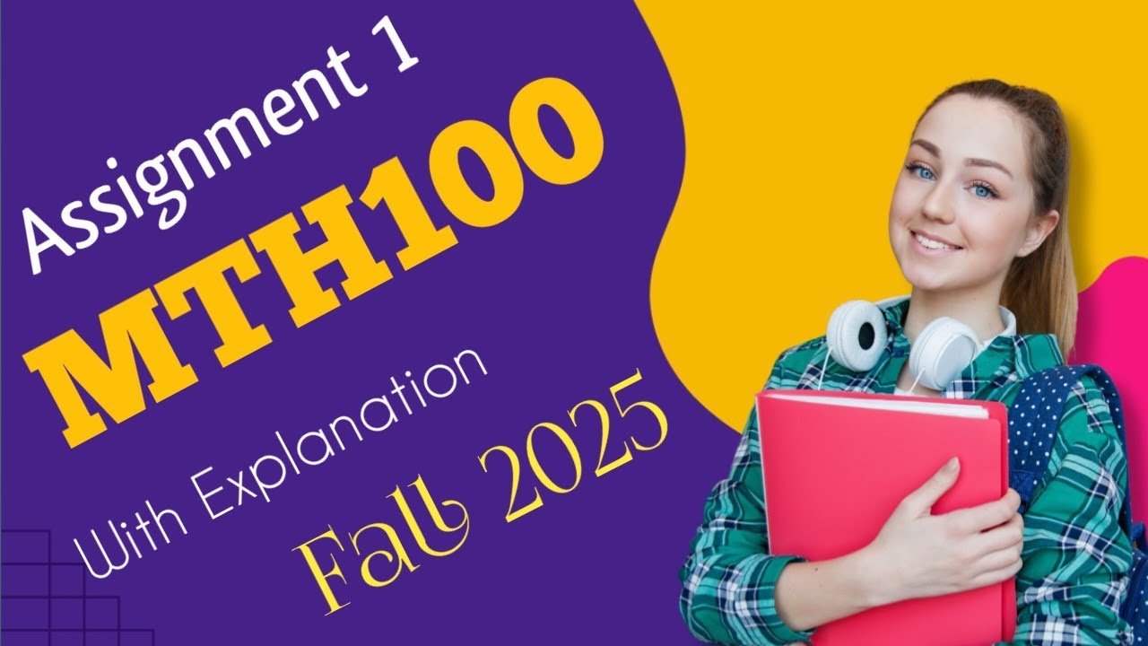 MTH100 Assignment 1 Section in-charge Dr Ajmal Ali || 2025 Correct solution - YouTube