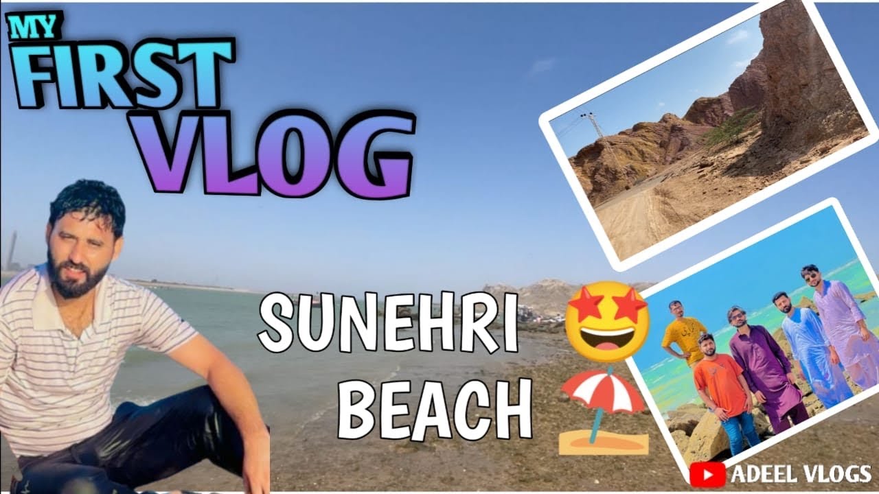 My first vlog || Sunehri Beach || most beautiful Beach in Karachi - YouTube