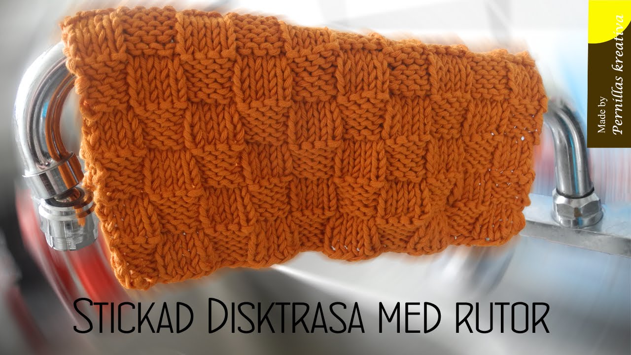 Stickad disktrasa med rutor - YouTube