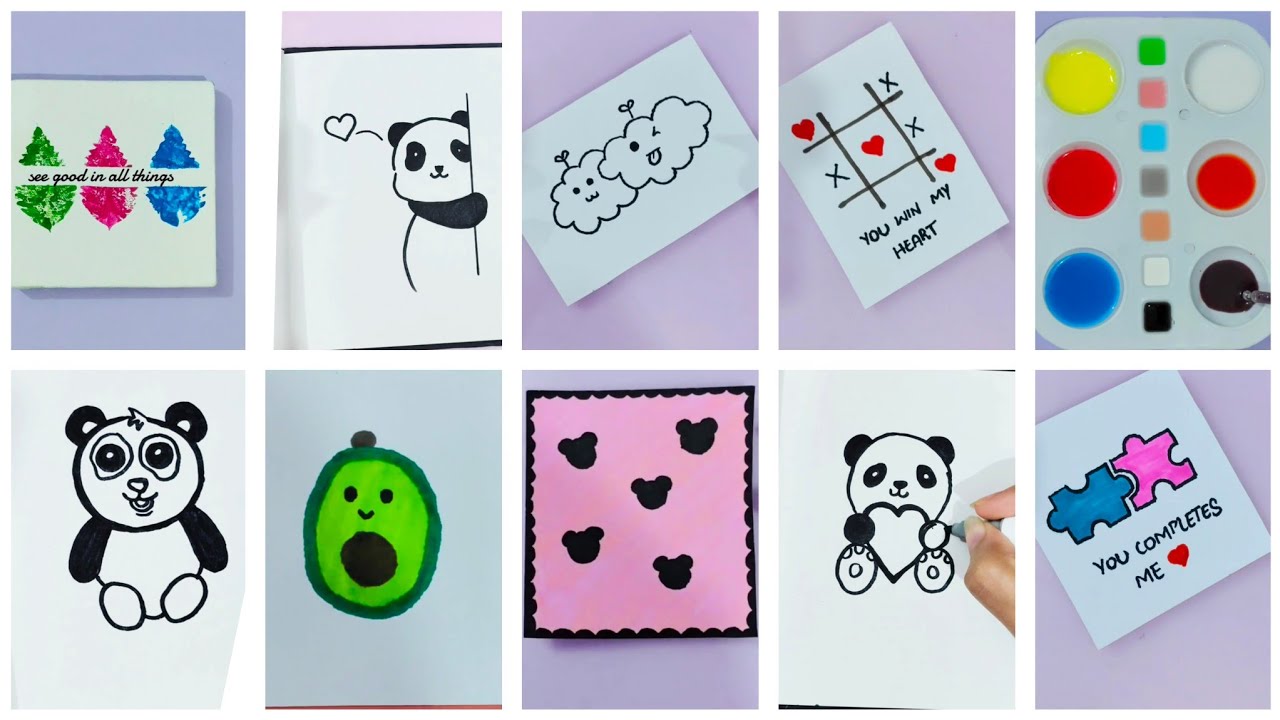 15 Easy drawing and painting ideas for kids | cute drawing ideas ...