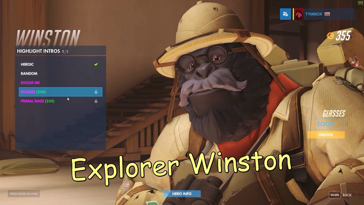 Overwatch Skin Spotlight - Explorer Winston (Forscher) & First Person ...