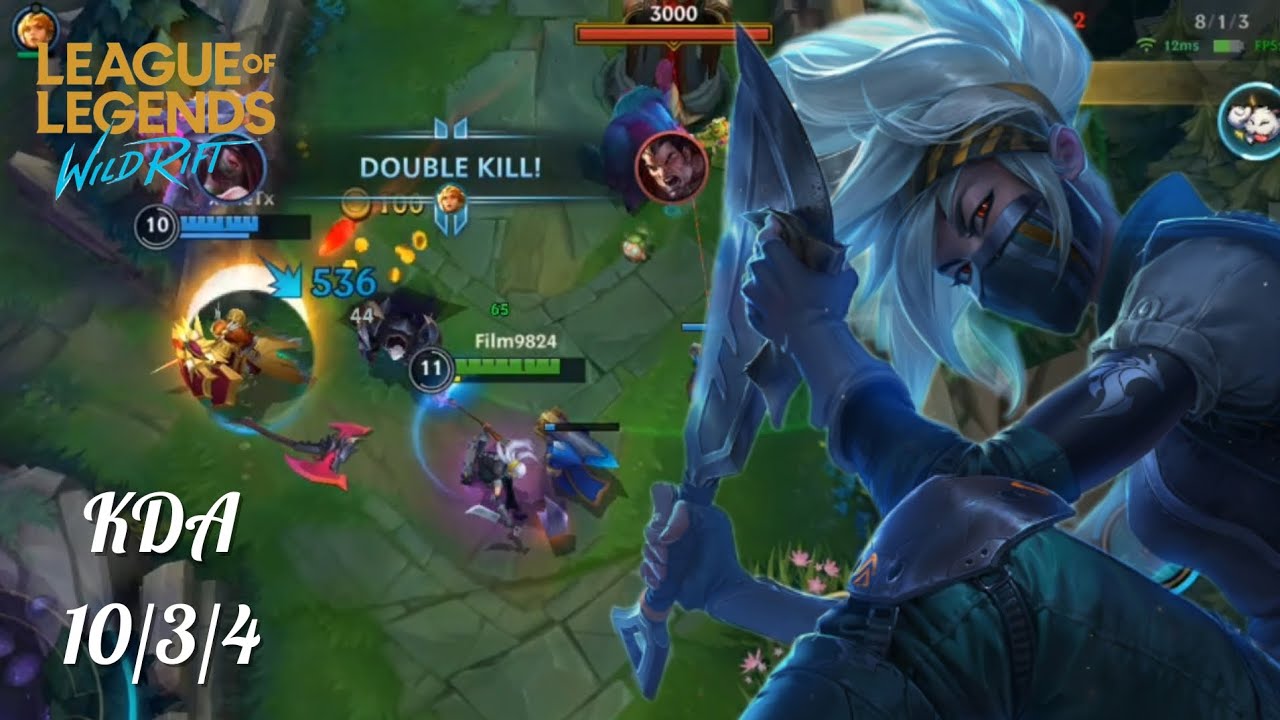 Wild Rift Akali mid lane game play Build&Runes - YouTube