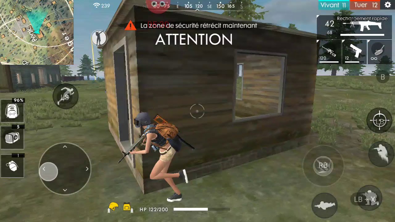 free fire avec manette ps4 - YouTube