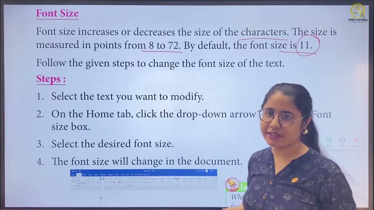 Chapter 5: Formatting in MS Word | Computer Class 3 | Apex Global Learning Publications - YouTube