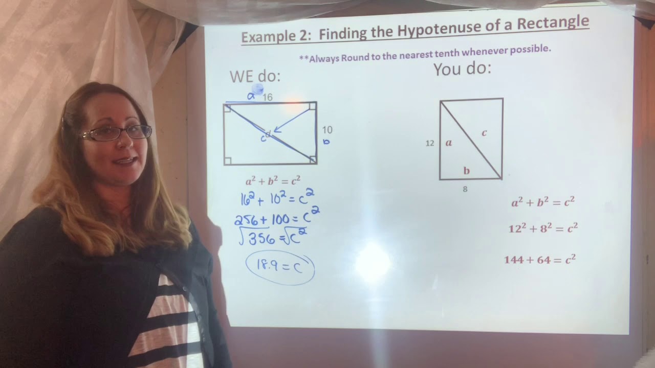 Lesson 1 -Pythagorean Theorem Finding the missing Side - YouTube