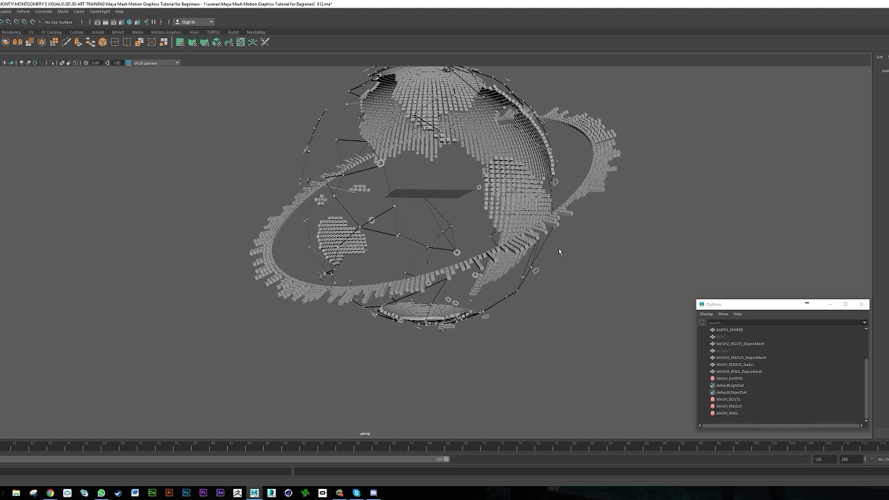Autodesk Maya Mash Motion Graphics test workflow - YouTube