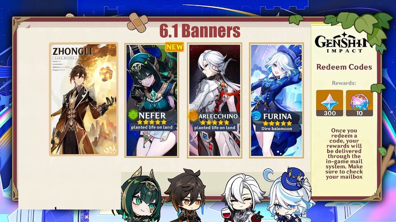 Confirm two Archons!! Version 6.1 Rerun Banners (Arlecchino, Furina ...
