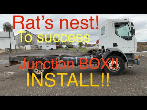 Semi Truck Taillight Junction BOX Wireing install Back up Beeper and ...