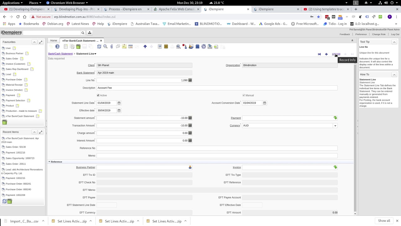 Importing bank statement lines - YouTube