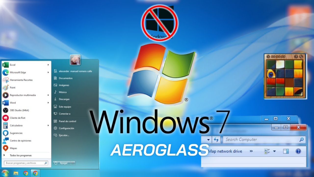 TRANSFORMAR WINDOWS 10 EN WINDOWS 7 (2024) / 𝔸𝕖𝕣𝕠 𝔾𝕝𝕒𝕤𝕤 🌐 - YouTube