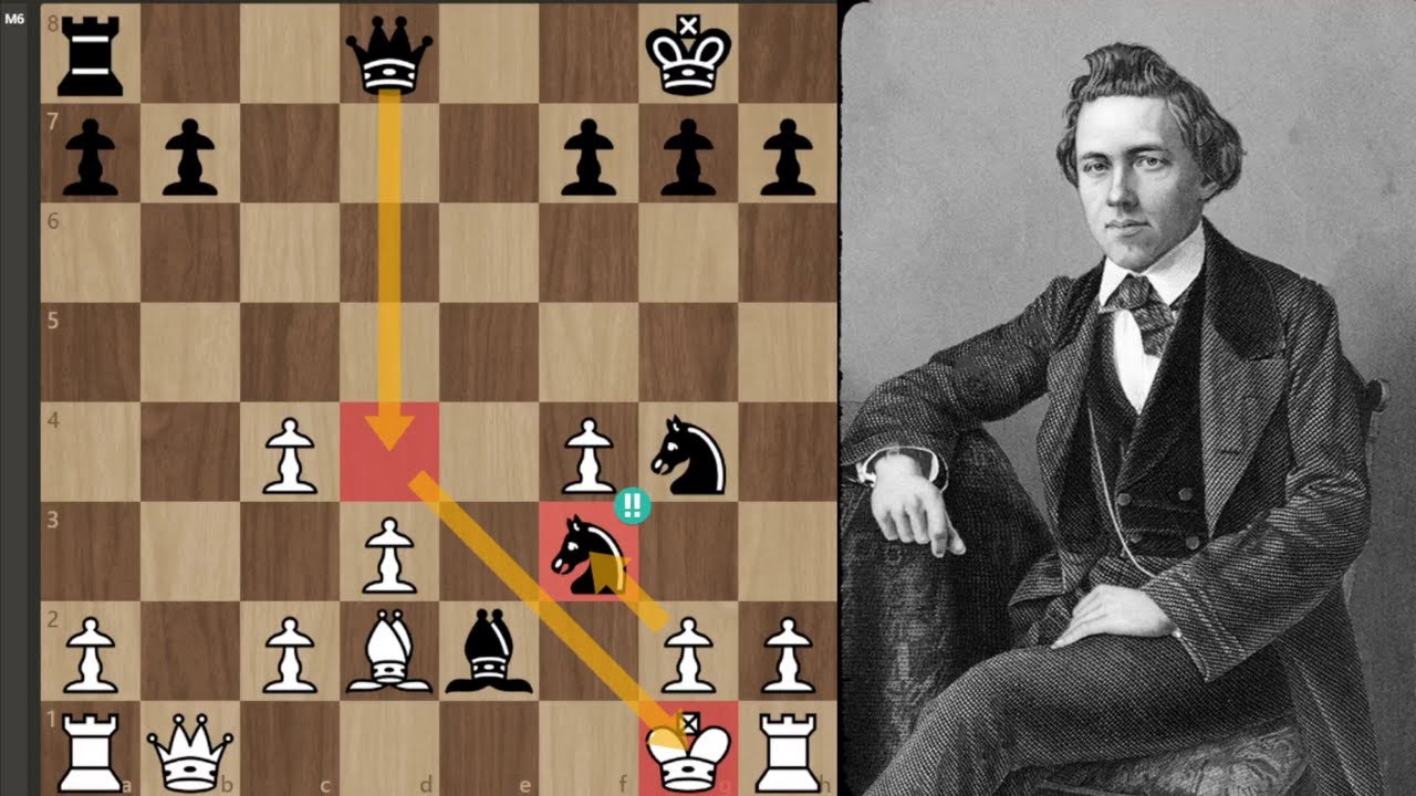 MORPHY DEMOLISHES KING'S GAMBIT WITH TWO SACRIFICES - YouTube