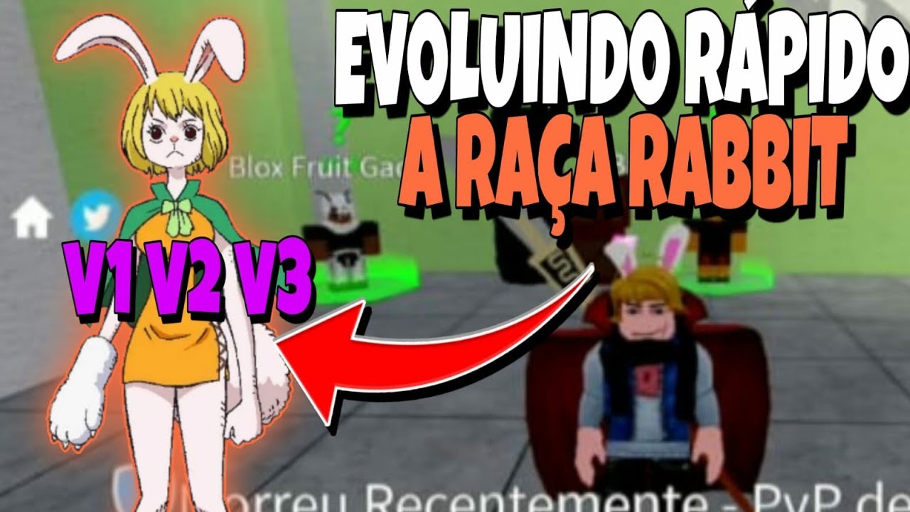 COMO DESPERTAR RAPIDAMENTE A RAÇA RABBIT V1,V2 E V3 NO BLOX FRUITS ...