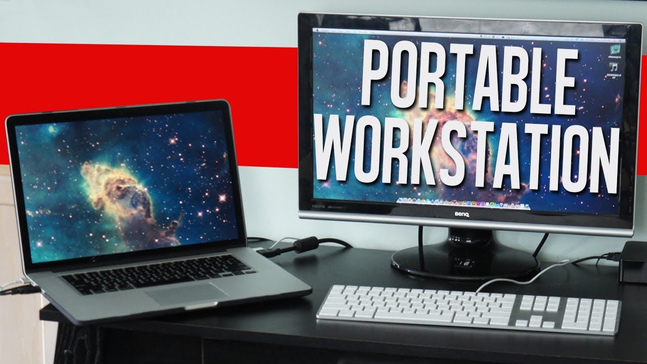 My Portable Desk Setup - YouTube