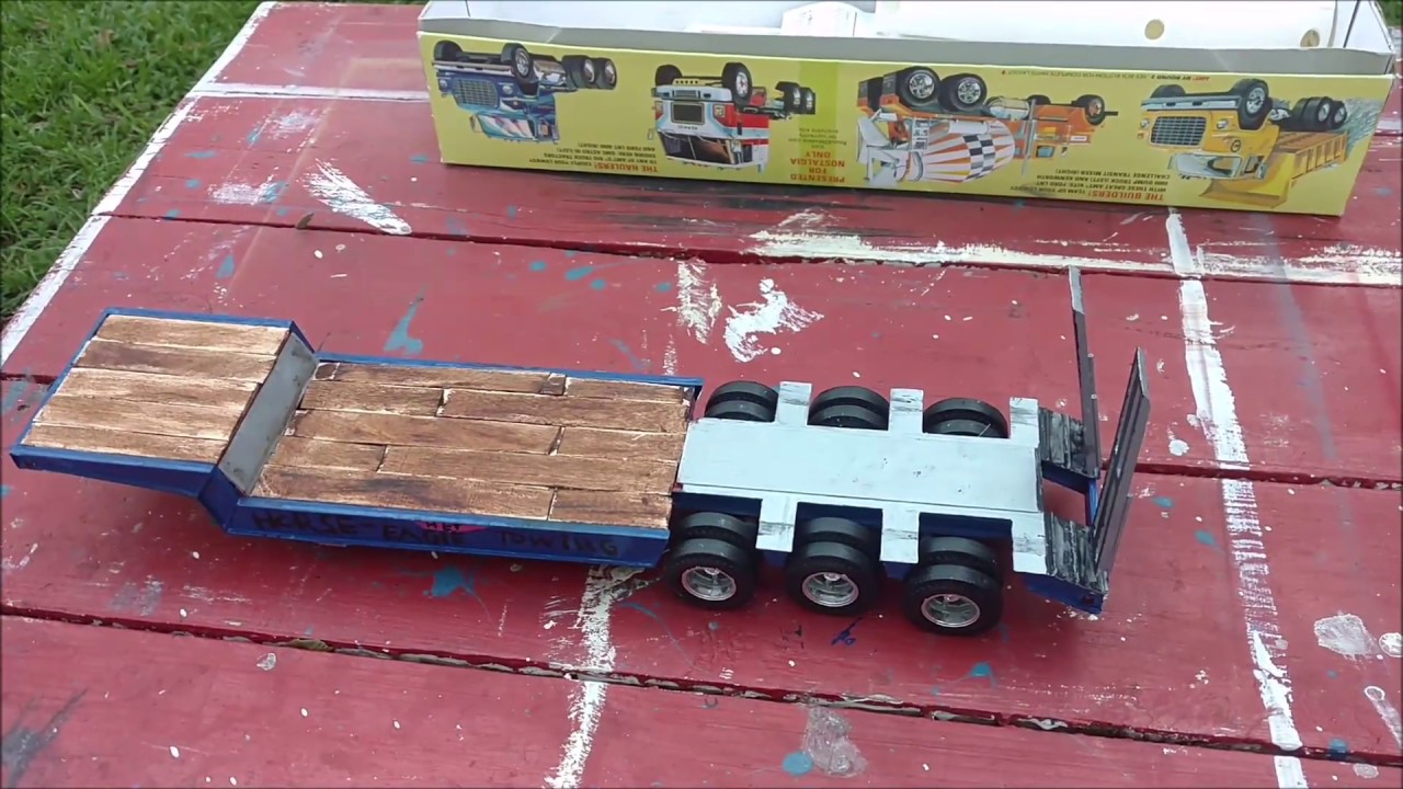AMT Lowboy 1/25 scale final with modifications - YouTube