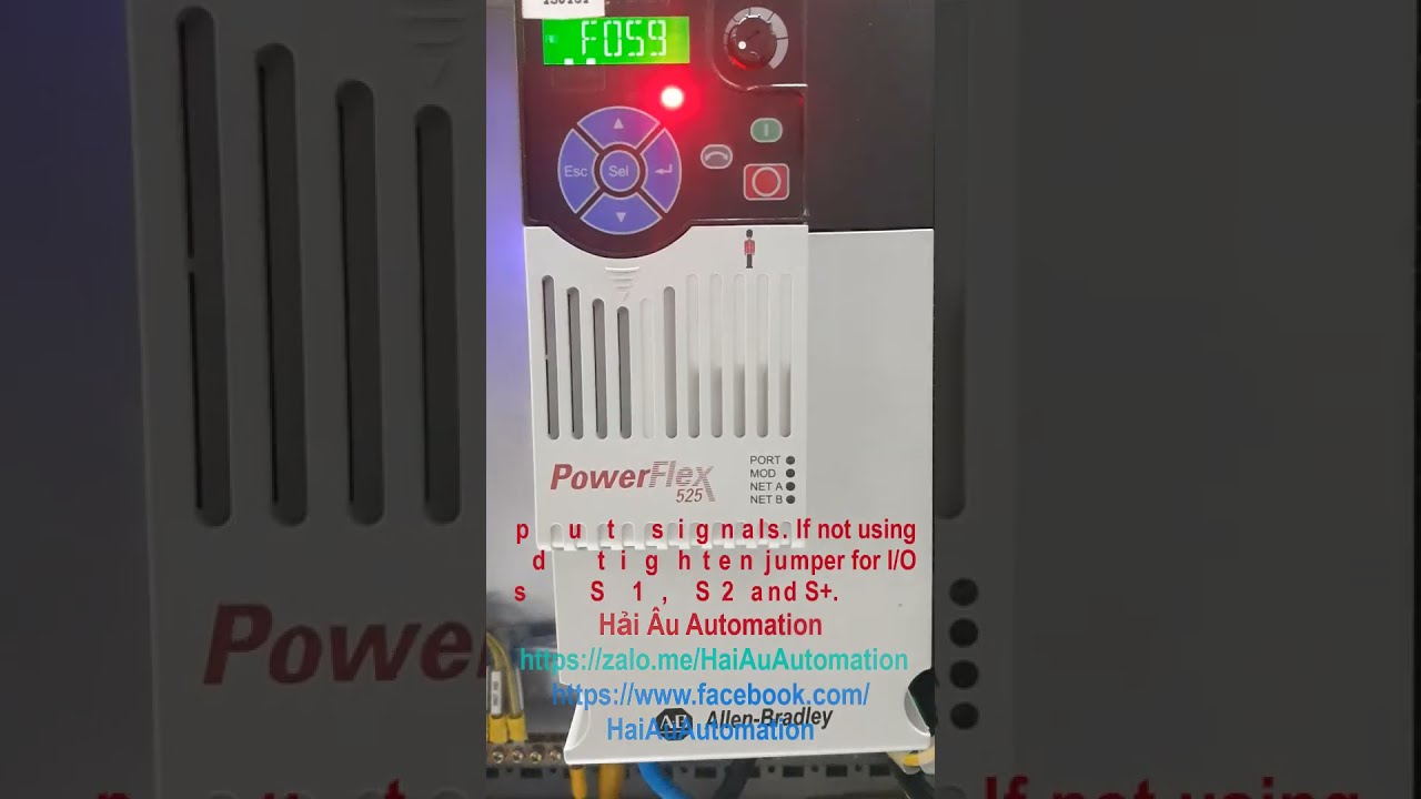 VFD POWERFLEX 525 Fault F059 Safety Open PLC Rockwell Automation VFD POWERFLEX 525 Fault F059 Safety Open PLC Rockwell Automation