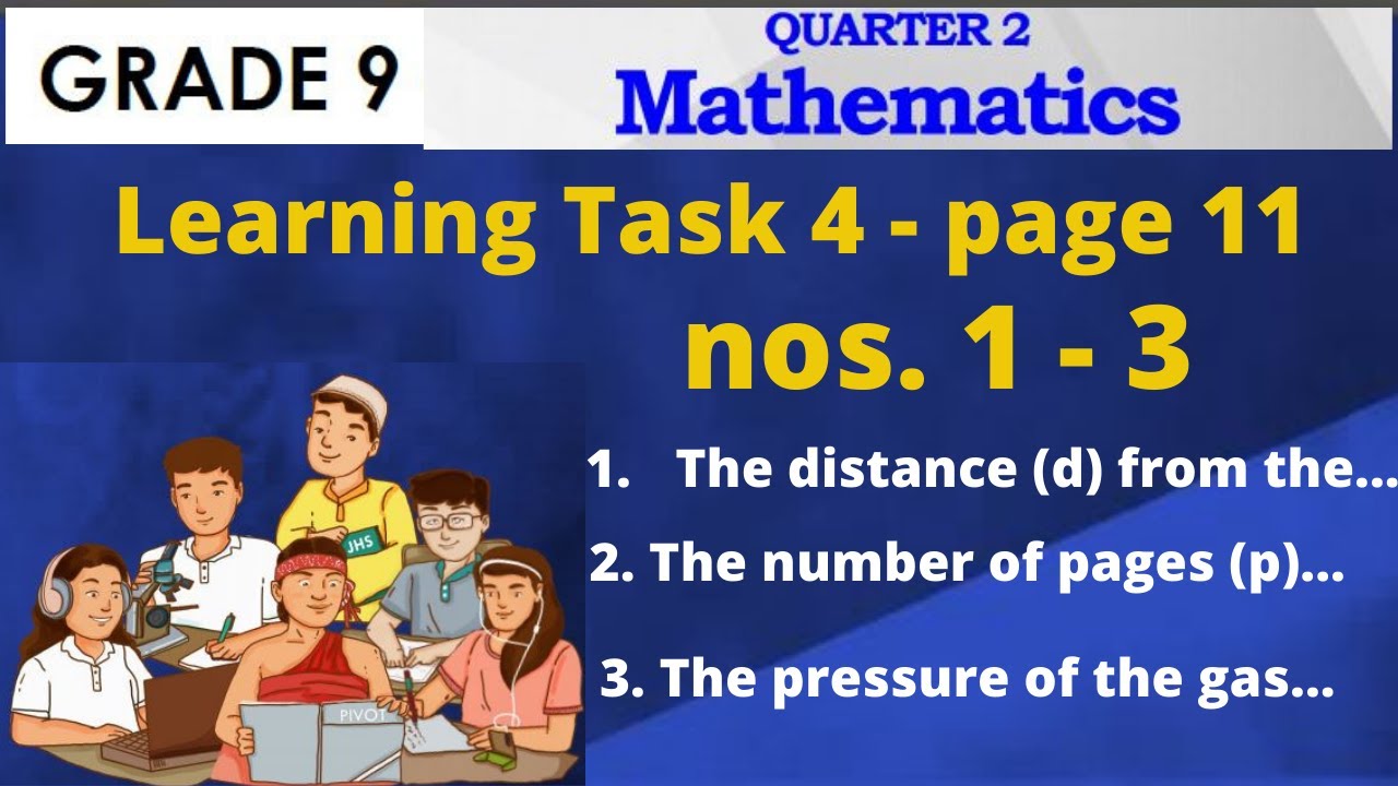 Grade 9 Learning Task 4 nos. 1-3 page 11 - Variation problems - YouTube