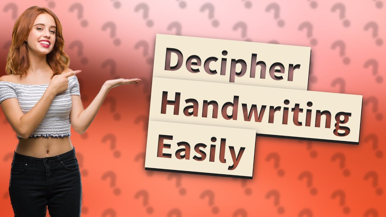 How to decipher handwriting? - YouTube