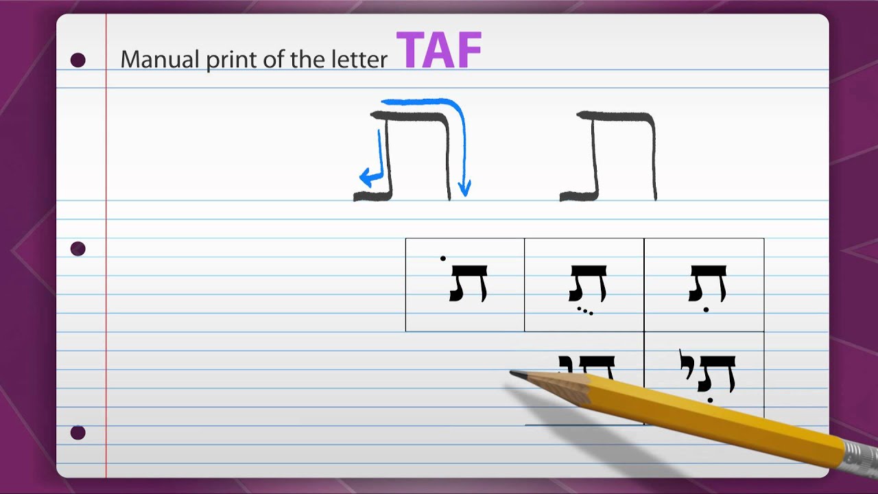 The Hebrew Letters - Taf - YouTube