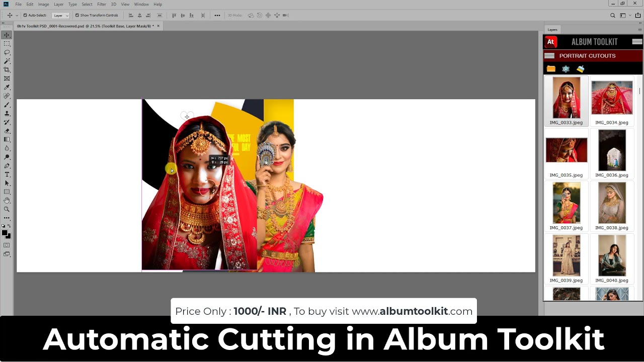 Automatic Photo Cutting in Album Toolkit - YouTube