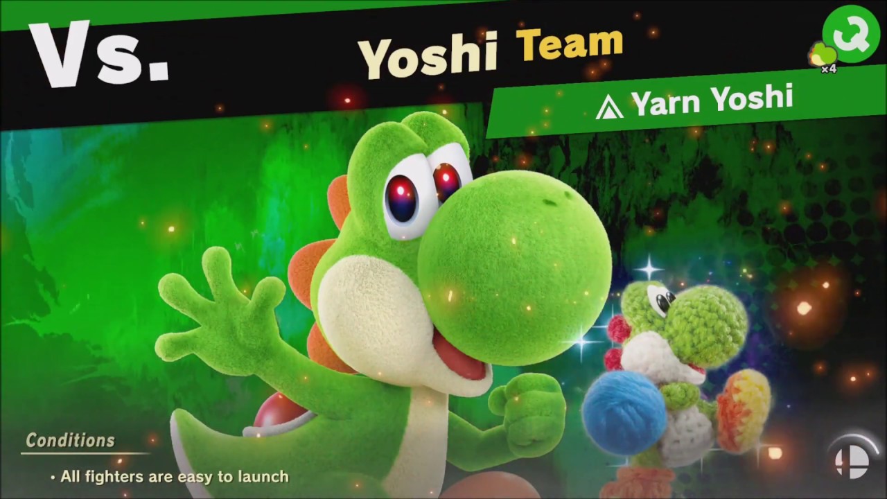Super Smash Bros Ultimate : vs Yoshi Team (Unlocks: Yarn Yoshi) World ...