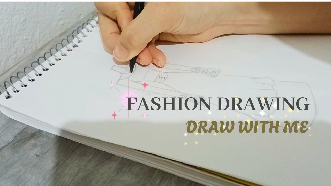 designing a dress from scratch | fashion drawing - YouTube
