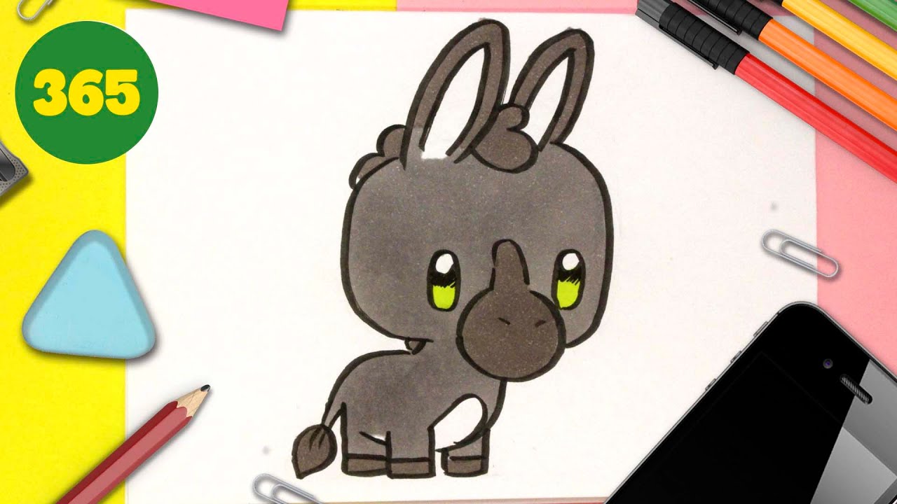 COME DISEGNARE ASINO KAWAII PASSO PER PASSO - YouTube