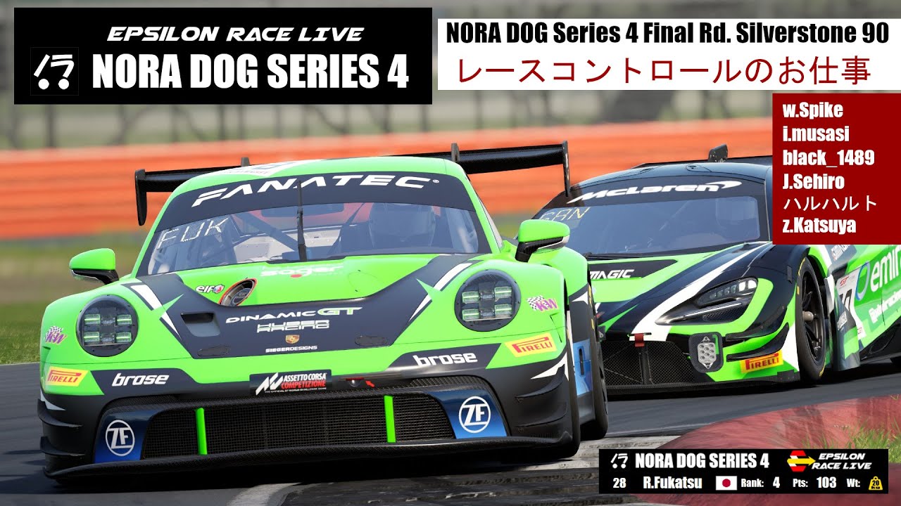 NORA DOG Series 4 Final Round Silverstone 90 レースコントロールのお仕事 - YouTube