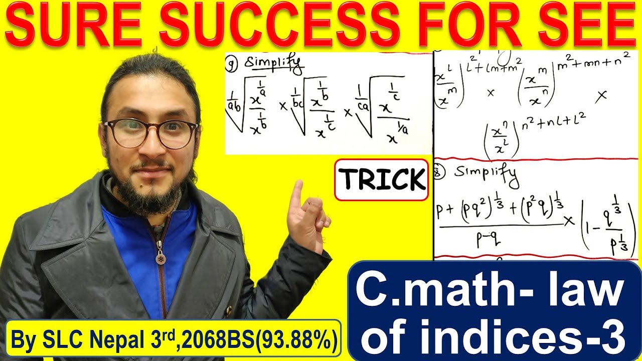 3.Grade 10-Law of indices || Lecture-3|| Compulsory math|| Basic ...